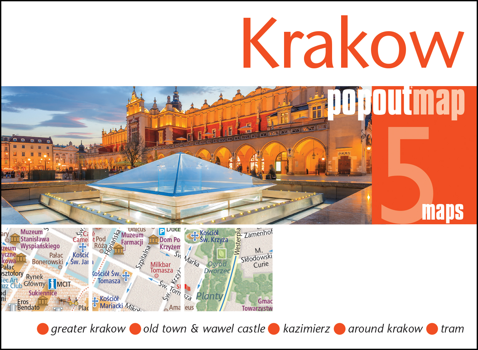 Krakow PopOut Map | Heartwood Publishing