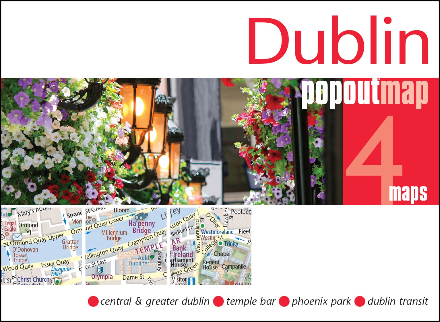 Dublin PopOut Map - pocket size, pop up map of Dublin city centre ...